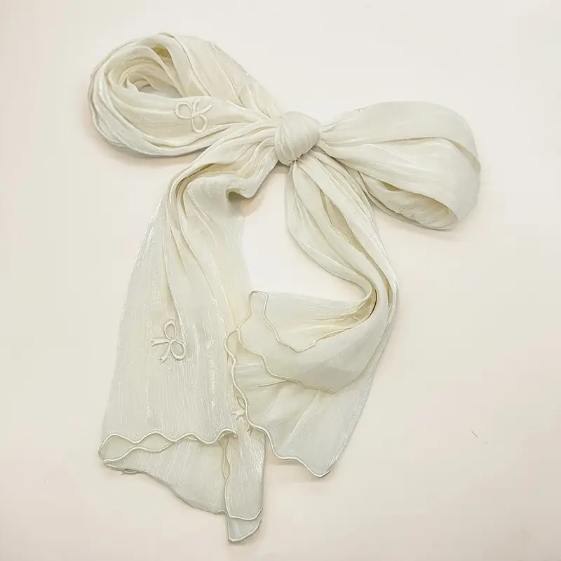 Embroidered bow shawl - Cotton Island