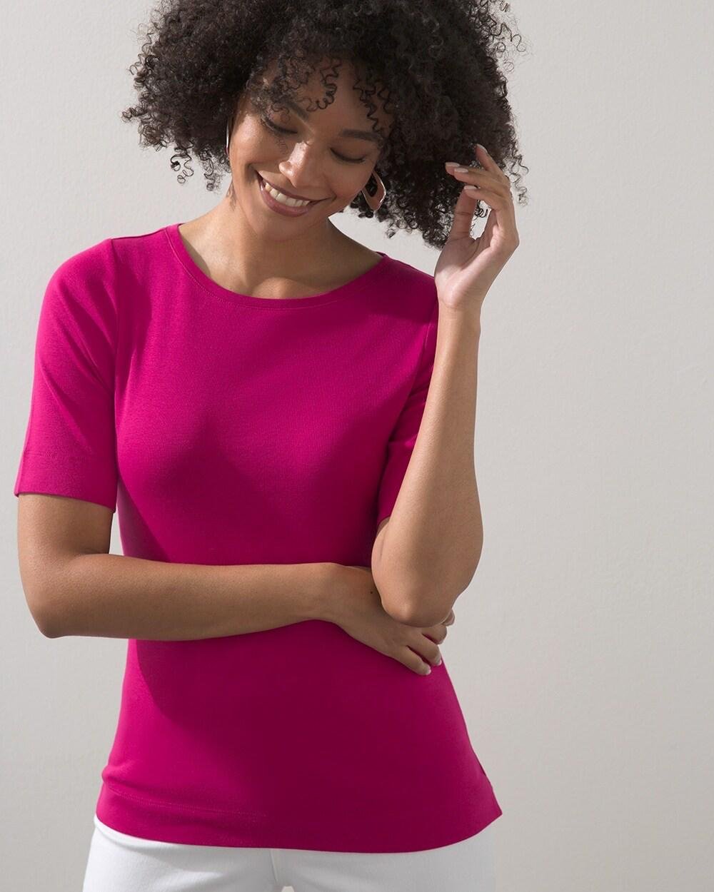 Ladies Three Quater T-shirt - Cotton Island